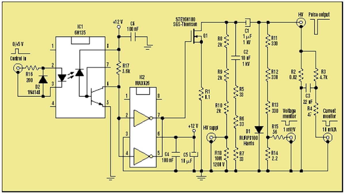 High-voltage power pulse circuit | Electronic Design