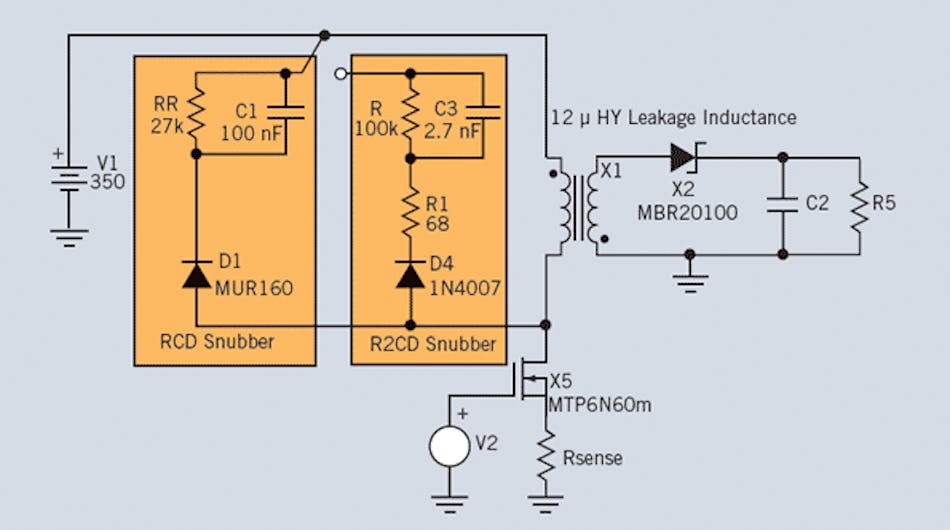 Designing R2CD Snubbers Using Standard Recovery Diodes | Electronic Design