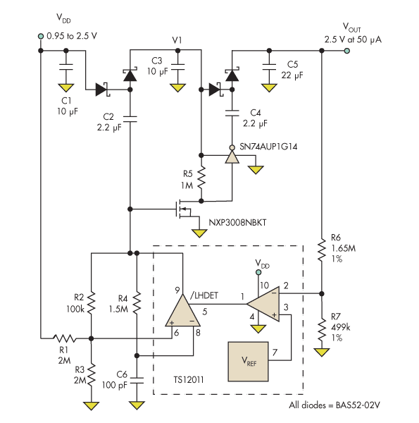 Single-Cell Regulated Charge Pump Draws Low Quiescent Current ...