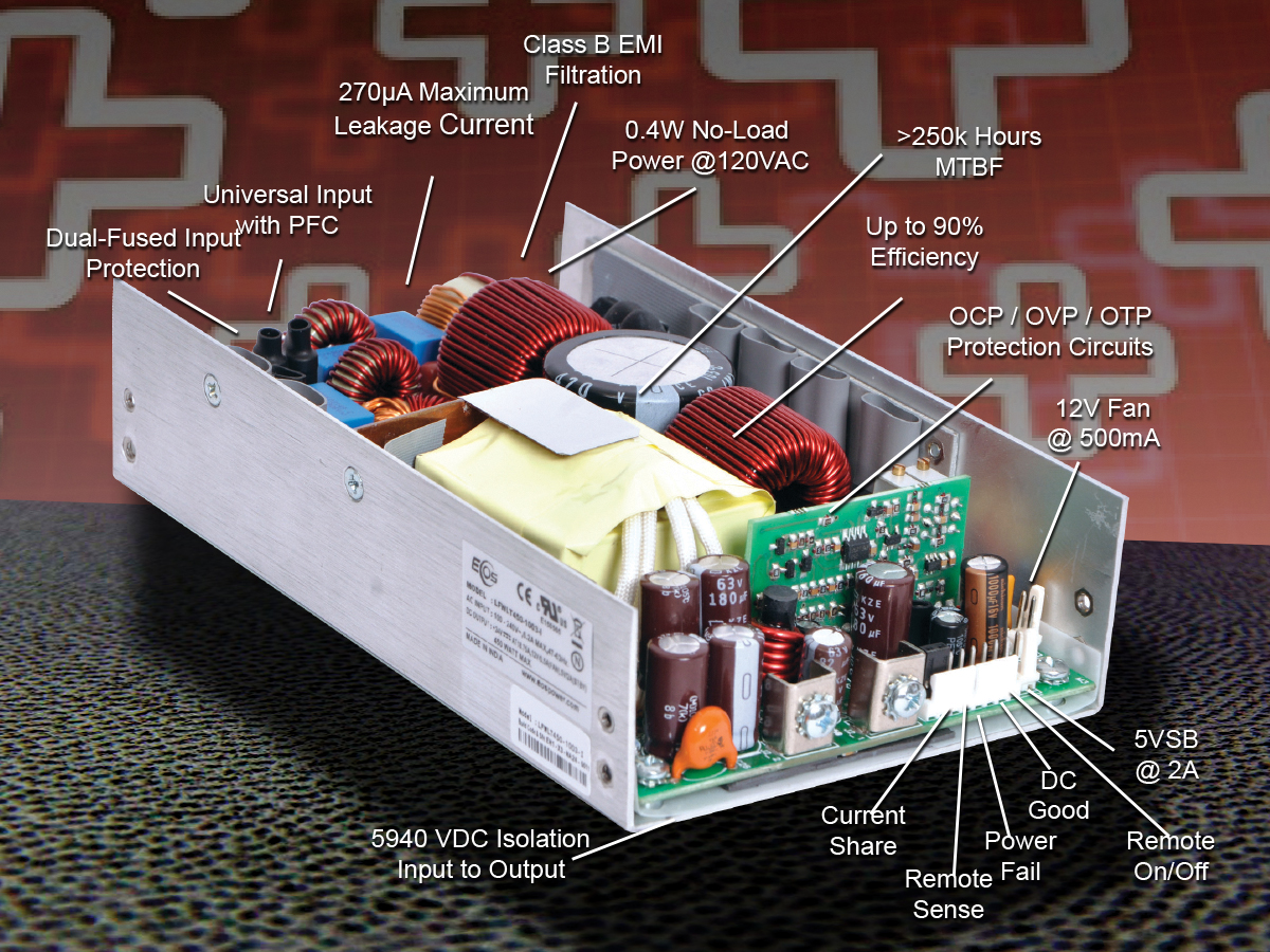 450 Watt Medical Power Supply Compliant for BF Applications ...