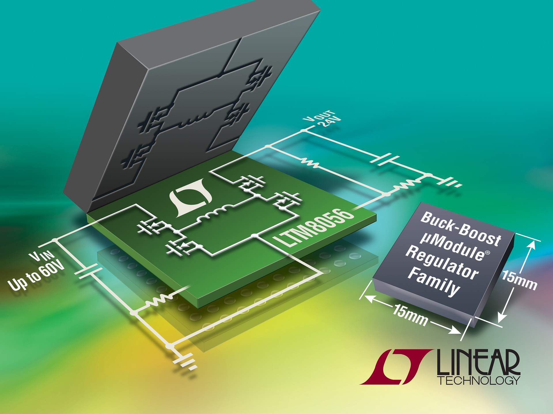 60V/4A & 36V/8A Buck-Boost µModule Regulators in 15mm x 15mm BGA ...