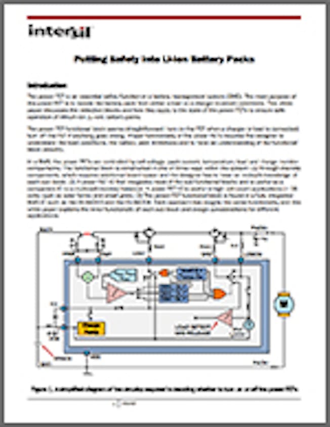 Putting Safety into Li-ion Battery Packs | Electronic Design