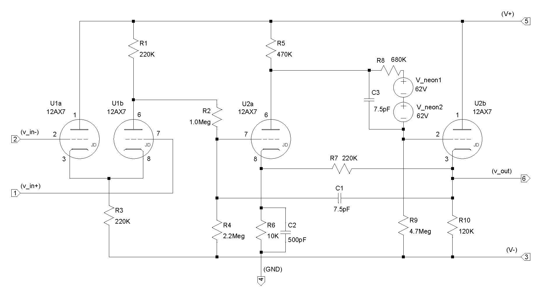 LTspice Files for GAP/R K2-W Vacuum Tube Op Amp including the 12AX7 ...