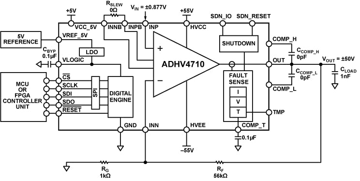 110-V High-Voltage Op Amp for Capacitive Loads with Digital Interface ...